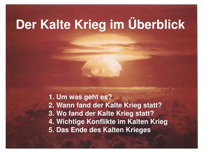 PPT - Der Kalte Krieg PowerPoint Presentation, free download - ID:381813