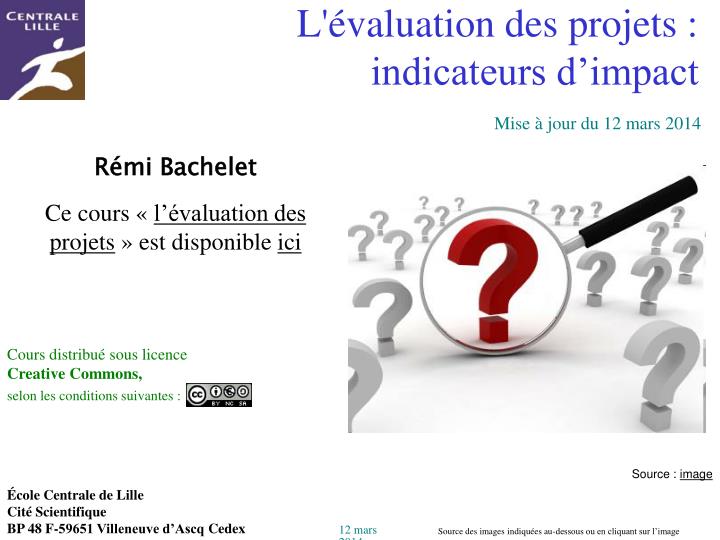 PPT - L'évaluation des projets : indicateurs d’impact PowerPoint ...