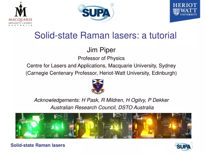 PPT - Solid-state Raman lasers: a tutorial PowerPoint Presentation ...