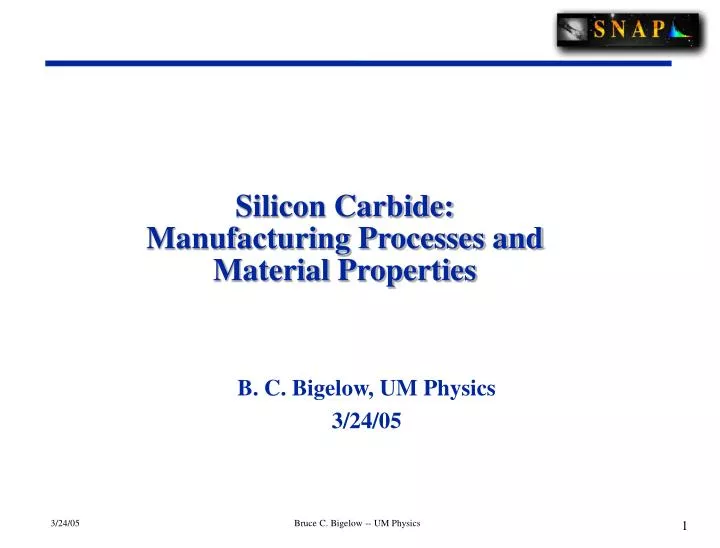 PPT - Silicon Carbide: Manufacturing Processes and Material Properties ...