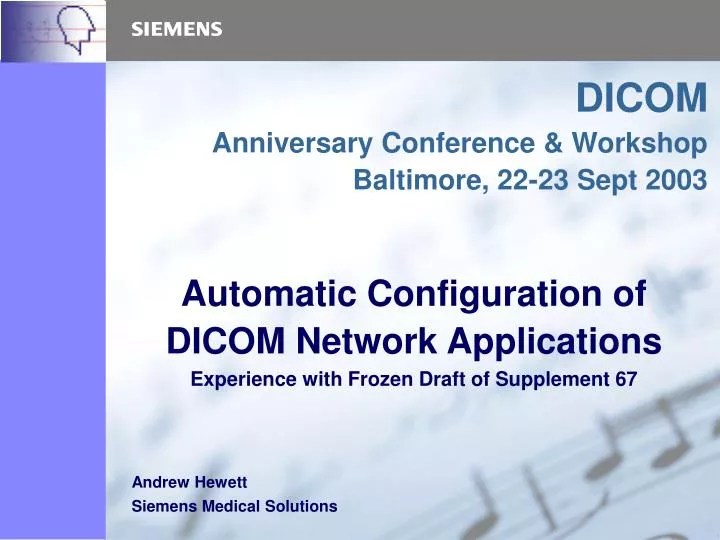 PPT - Automatic Configuration of DICOM Network Applications PowerPoint ...
