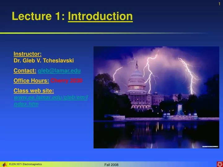 PPT - Lecture 1: Introduction PowerPoint Presentation, free download ...