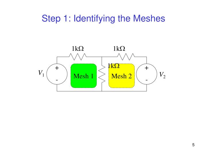 PPT - Meshes and Loops Steps of Mesh Analysis Supermesh Examples ...