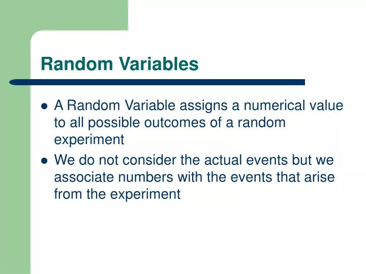PPT - Random Variables PowerPoint Presentation, free download - ID:385415