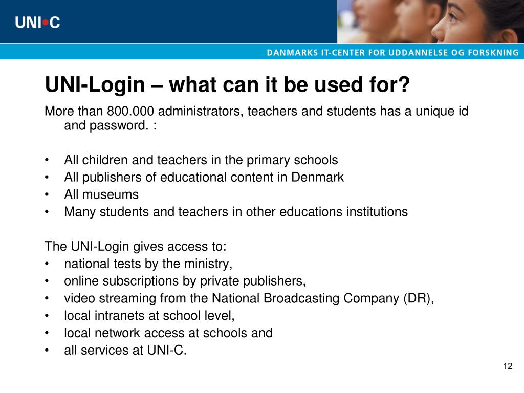 PPT - UNI-login – a national educational single sign on solution ...