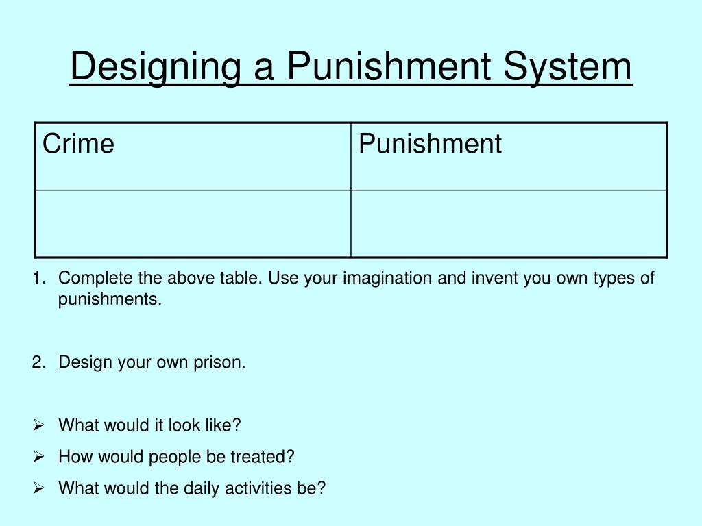 PPT - Punishment, Rehabilitation and Reducing Crime PowerPoint ...