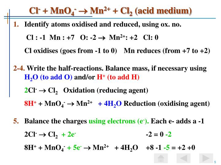 PPT - Balancing redox reactions PowerPoint Presentation - ID:386483