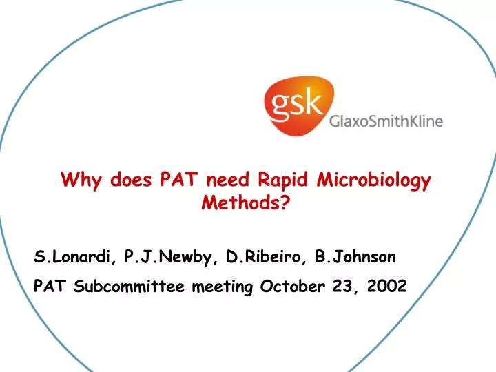 PPT - Why does PAT need Rapid Microbiology Methods? PowerPoint ...