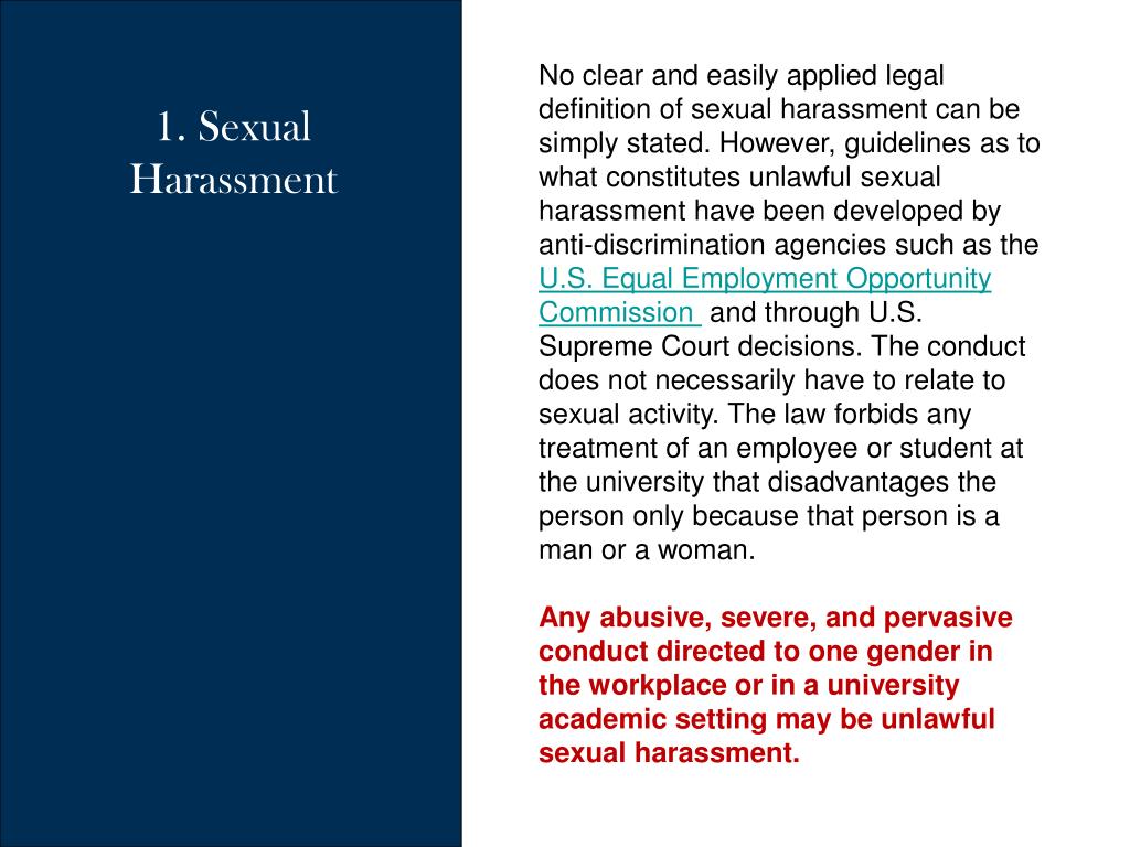 PPT - Sexual Harassment Prevention Training PowerPoint Presentation ...