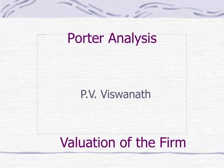 PPT - Porter Analysis PowerPoint Presentation, free download - ID:389209