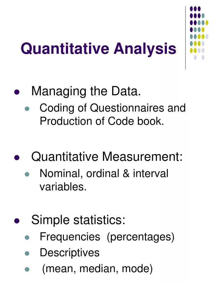 PPT - Quantitative Analysis PowerPoint Presentation, free download - ID ...