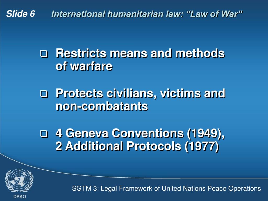 PPT - SGTM 3: Legal Framework of United Nations Peace Operations ...