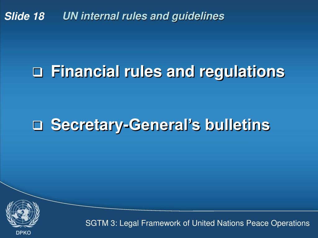 PPT - SGTM 3: Legal Framework of United Nations Peace Operations ...