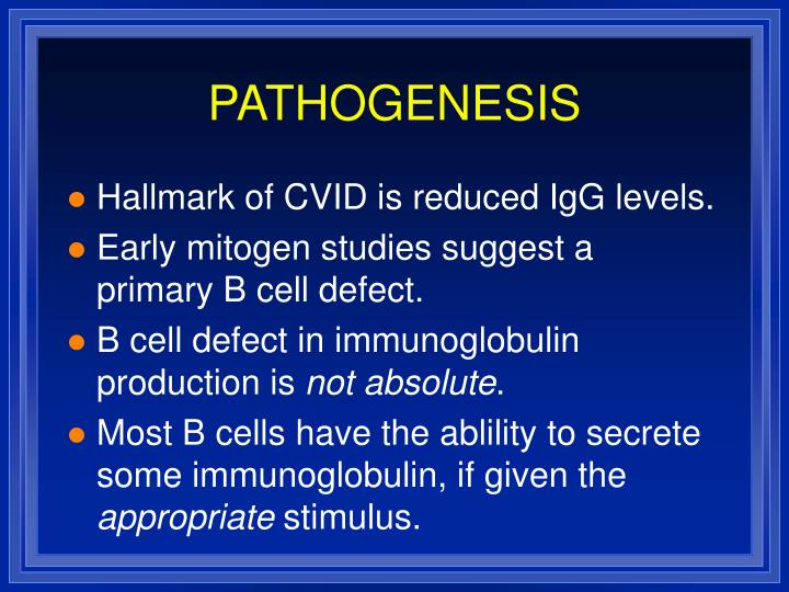 PPT - COMMON VARIABLE IMMUNODEFICIENCY PowerPoint Presentation - ID:389605