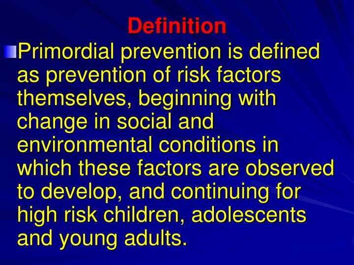 PPT - Primordial prevention PowerPoint Presentation - ID:389731