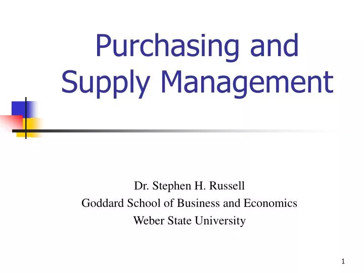 PPT - Purchasing and Supply Management PowerPoint Presentation, free ...