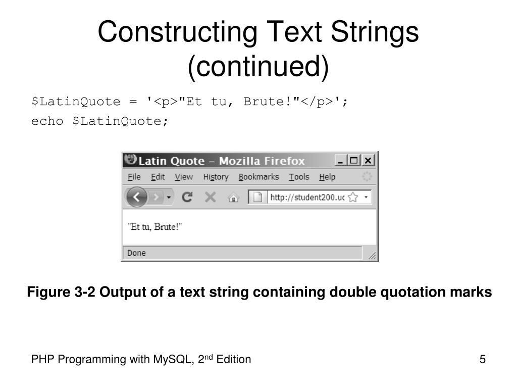 Ppt Chapter 3 Manipulating Strings Php Programming With Mysql 2 Nd Edition Powerpoint