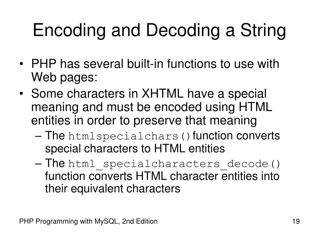 Ppt Chapter 3 Manipulating Strings Php Programming With Mysql 2 Nd Edition Powerpoint