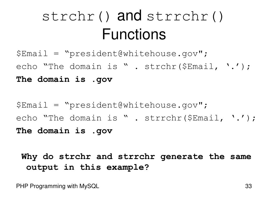 Ppt Chapter 3 Manipulating Strings Php Programming With Mysql 2 Nd Edition Powerpoint