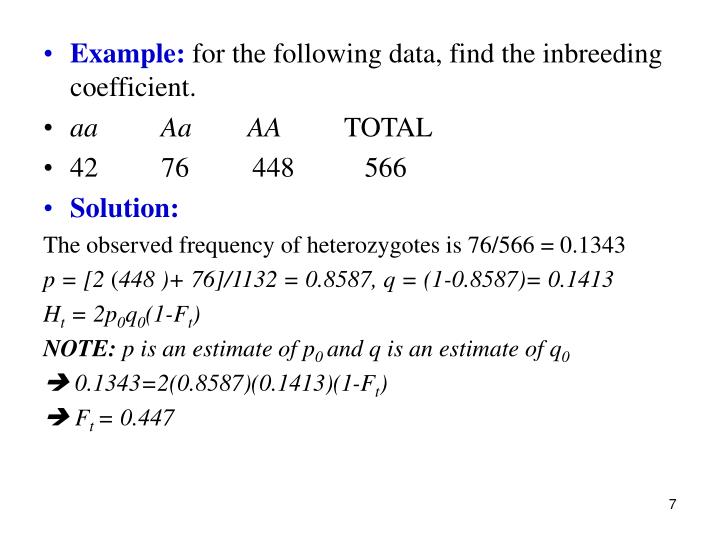 Inbreeding Coefficient Formula