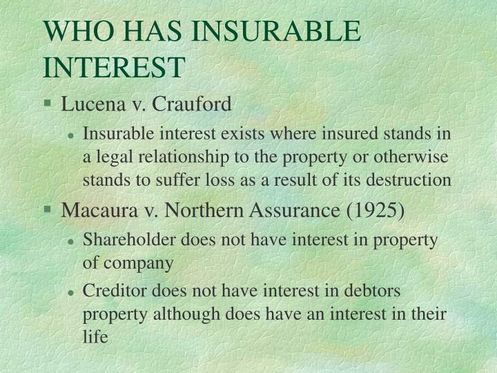 PPT - INSURABLE INTEREST PowerPoint Presentation - ID:390110