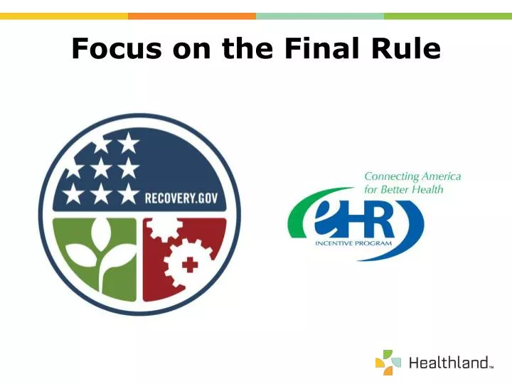 PPT - Focus on the Final Rule PowerPoint Presentation, free download ...