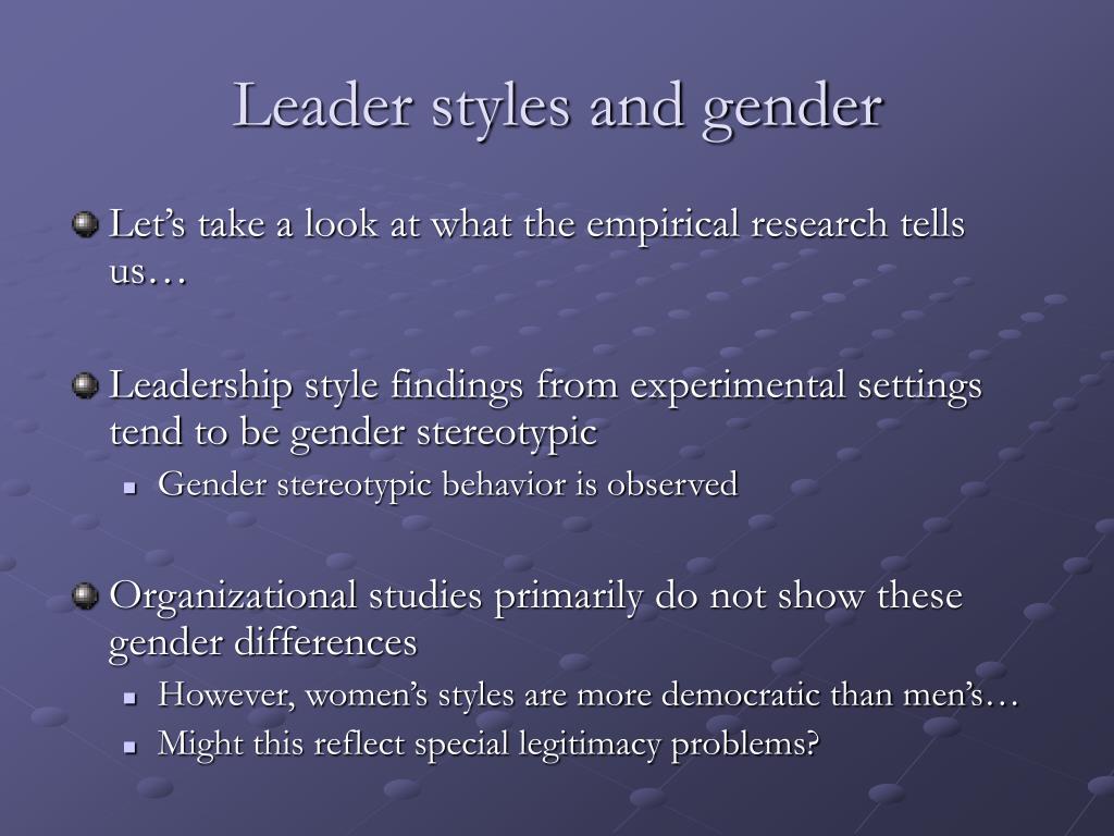 Ppt Gender And Leadership Powerpoint Presentation Free Download Id