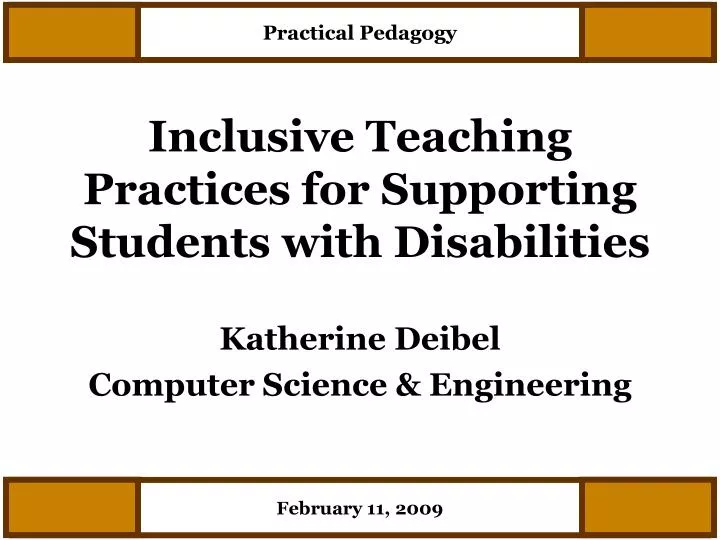 PPT - Inclusive Teaching Practices for Supporting Students with ...