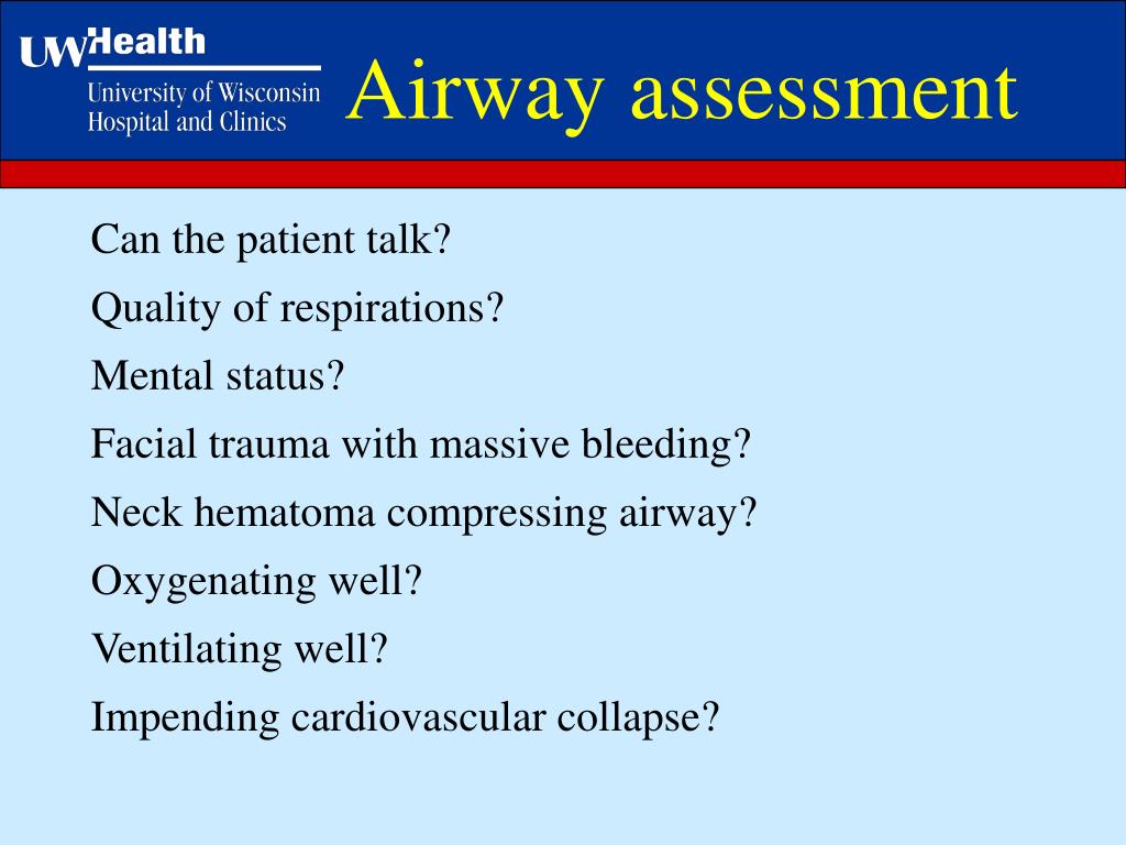 PPT - Airway Management in Trauma Trauma Conference UW Hospital and ...