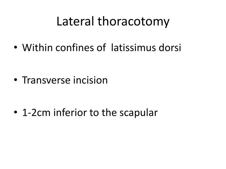 PPT - THORACIC INCISIONS PowerPoint Presentation - ID:391276