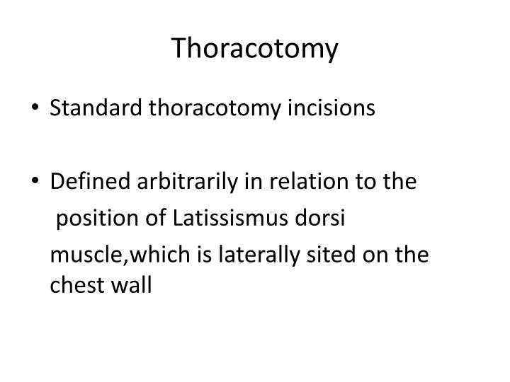 PPT - THORACIC INCISIONS PowerPoint Presentation - ID:391276