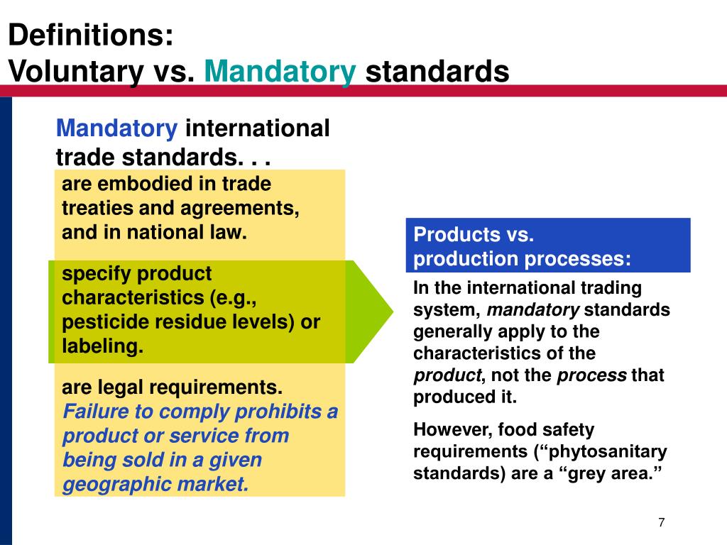 PPT - Voluntary Trade Standards: The role of Cleaner Production ...