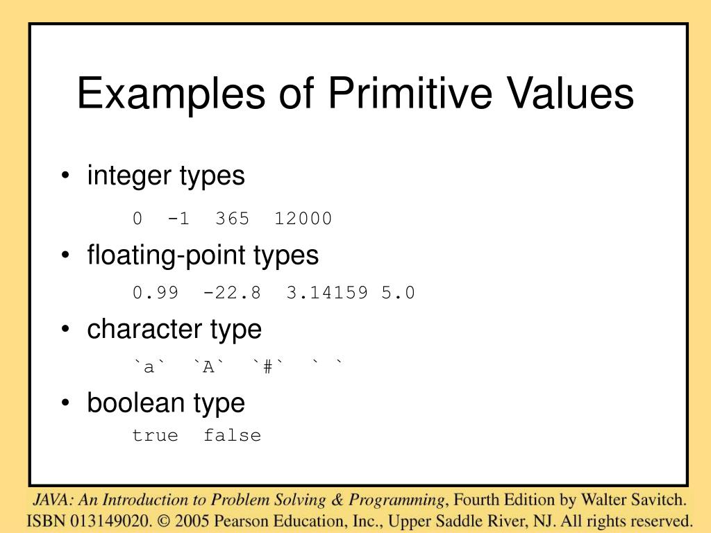 Ppt Primitive Types Strings And Console Io Powerpoint Presentation Id391651