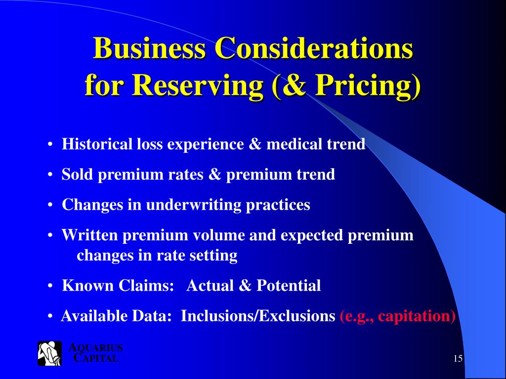 PPT - Claim Reserving in Health Insurance Market PowerPoint ...