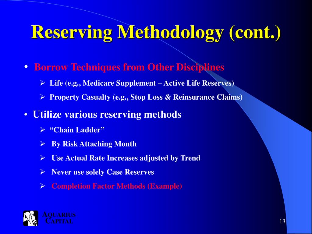 PPT - Claim Reserving in Health Insurance Market PowerPoint ...