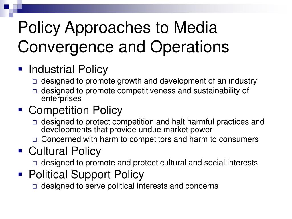 PPT - Media Convergence, Competition Law , and Industrial, and Media ...