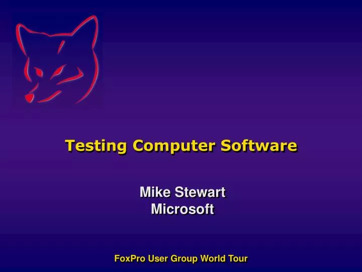 PPT - Testing Computer Software PowerPoint Presentation, free download ...