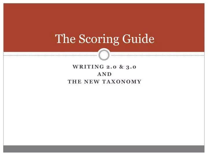 PPT - The Scoring Guide PowerPoint Presentation, free download - ID:393382