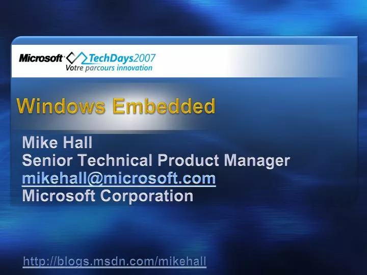 PPT - Windows Embedded PowerPoint Presentation, free download - ID:393695