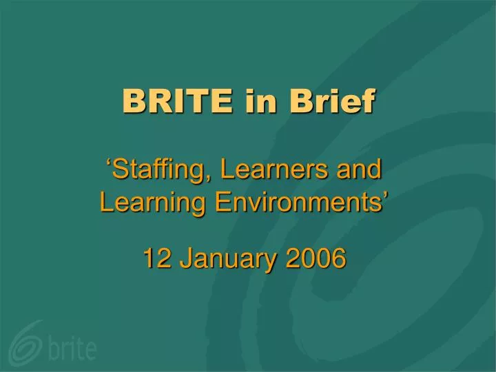 PPT - BRITE in Brief PowerPoint Presentation, free download - ID:393707