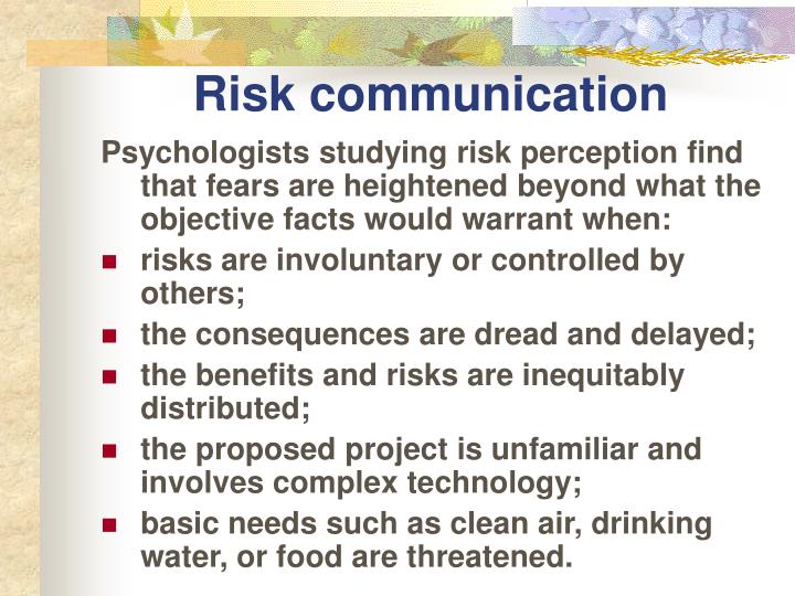 PPT - The ories in Environmental Risk Assessment PowerPoint ...
