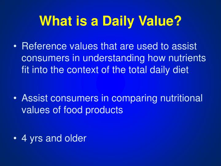 PPT - THE NUTRITION FACTS LABEL PowerPoint Presentation - ID:393825