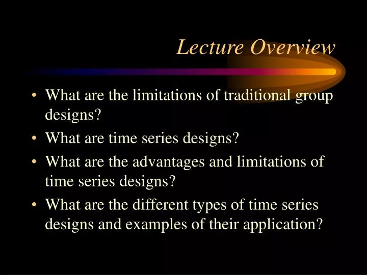 PPT - Lecture Overview PowerPoint Presentation, free download - ID:393985
