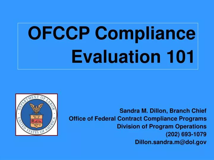 PPT - OFCCP Compliance Evaluation 101 PowerPoint Presentation, free ...