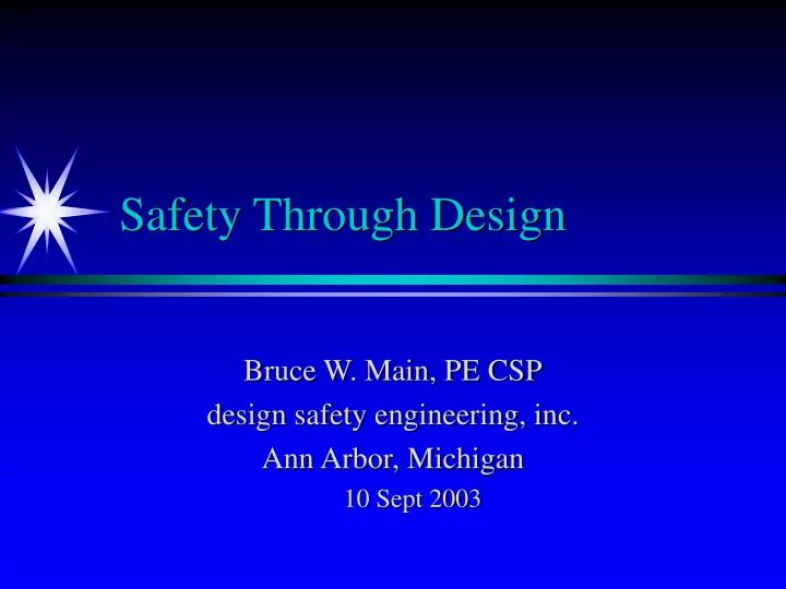 PPT - Safety Through Design PowerPoint Presentation, free download - ID ...