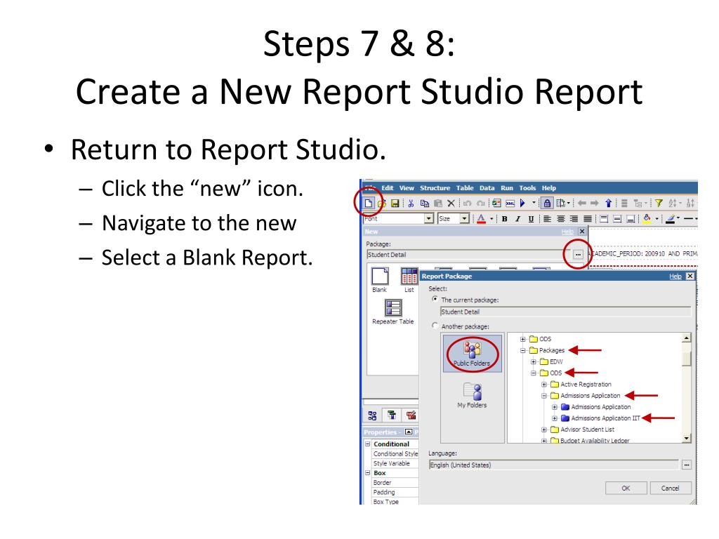 PPT - Instructions for Moving a Cognos Report Studio Query to a New ...