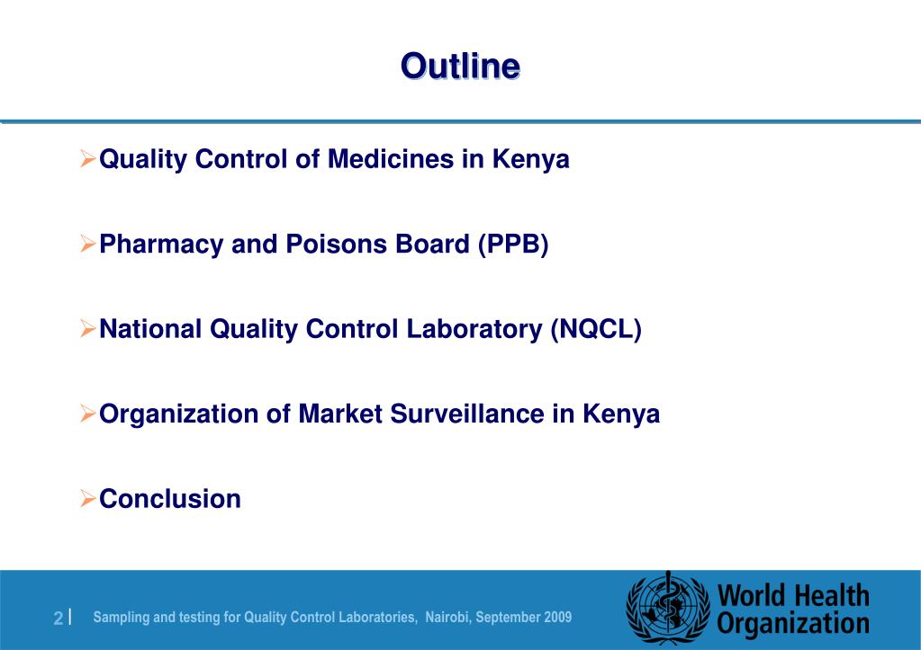 PPT - Quality Control of Medicines and Organization of Market ...