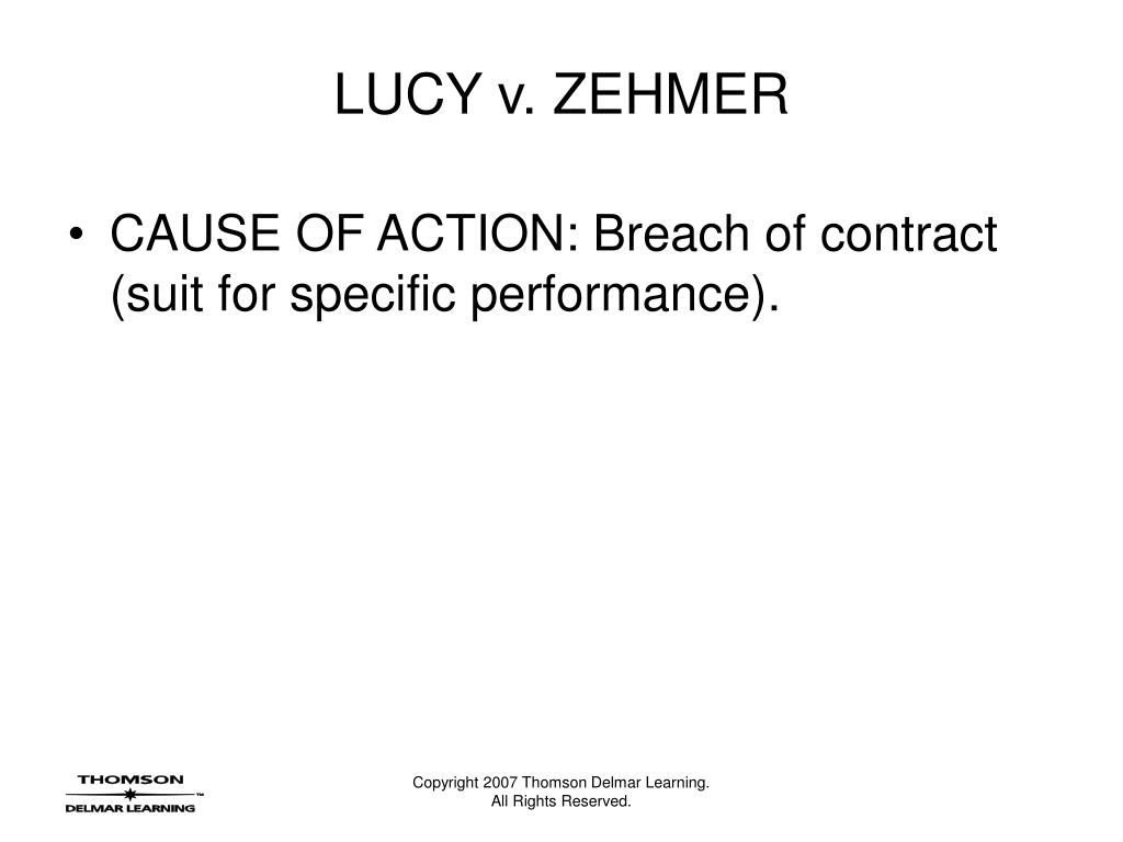 PPT - LUCY v. ZEHMER 196 Va. 493, 84 S.E.2d 516 (1954) PowerPoint ...