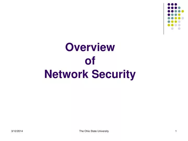 PPT - Overview of Network Security PowerPoint Presentation, free ...