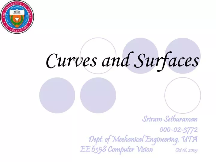 PPT - Curves and Surfaces PowerPoint Presentation, free download - ID ...